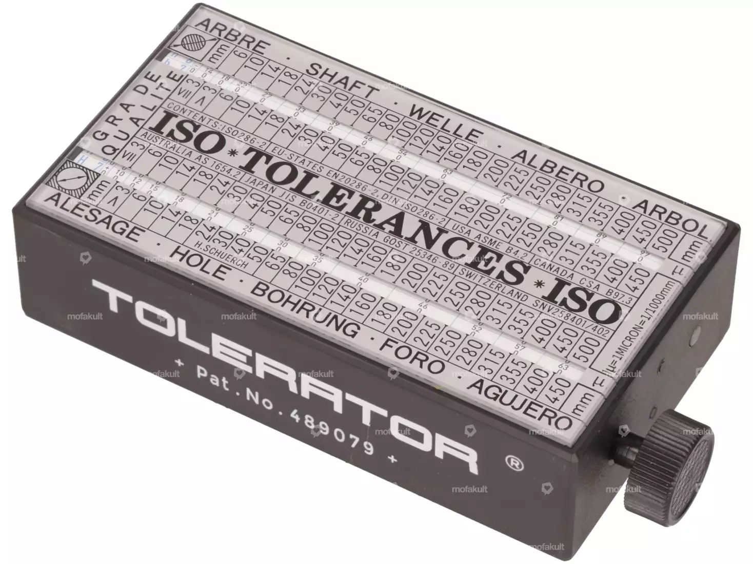 TOLERATOR Conversion box ISO tolerances shaft-bore "Tolerator" | mofakult